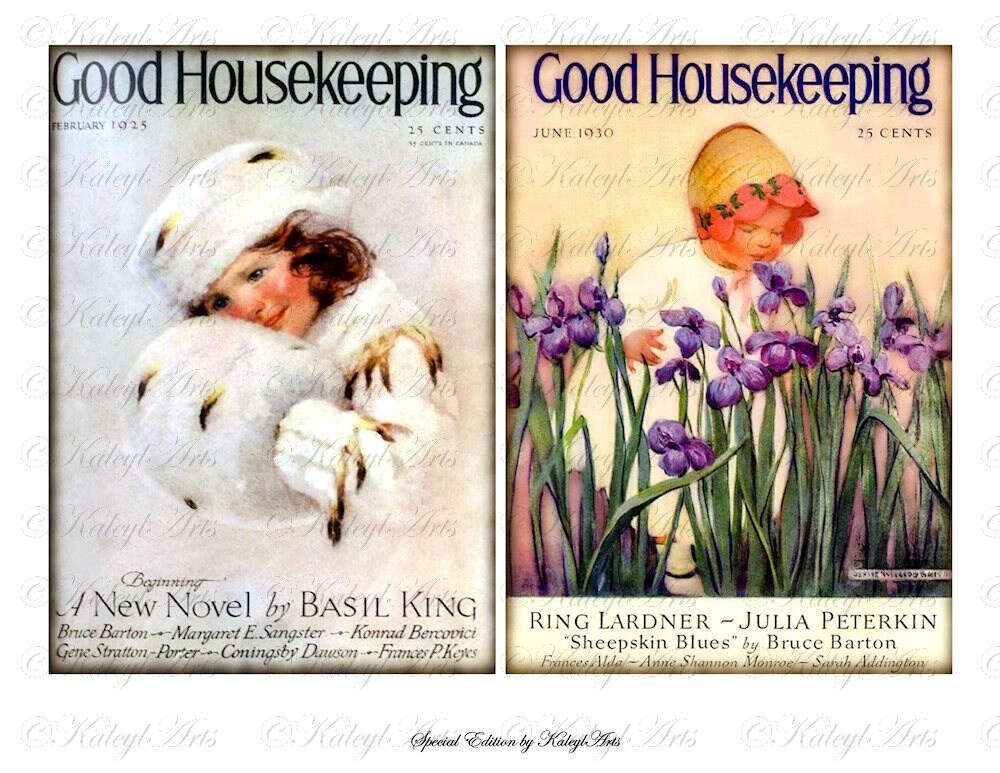 Vintage magazine kids cover housekeeping household ATC | Etsy