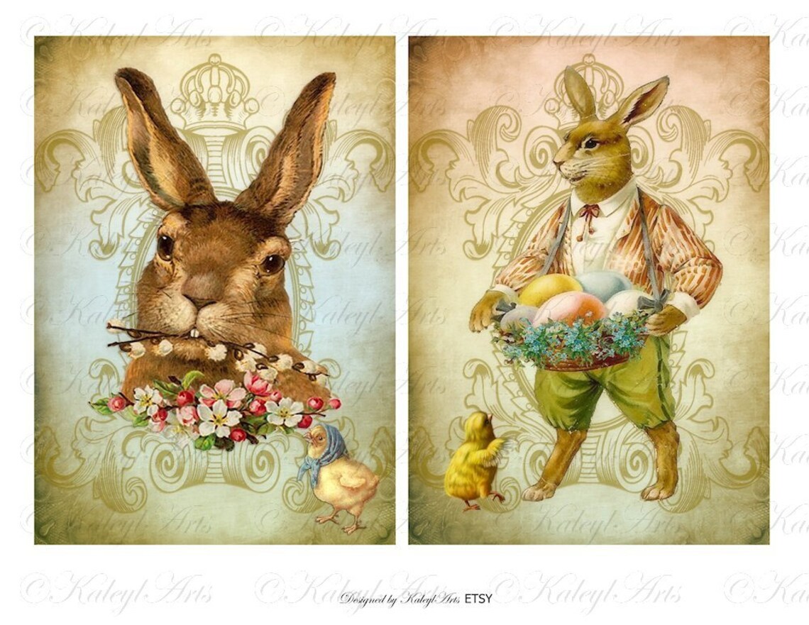 Vintage Easter Card Vintage Victorian Easter Postcards - Etsy