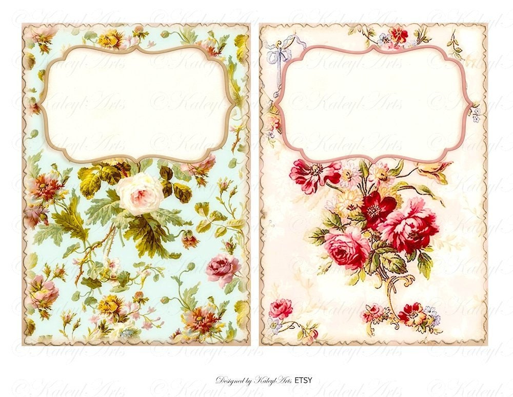 Printable, Vintage, Journal, Invitation, Card, Ephemera, Place Card ...