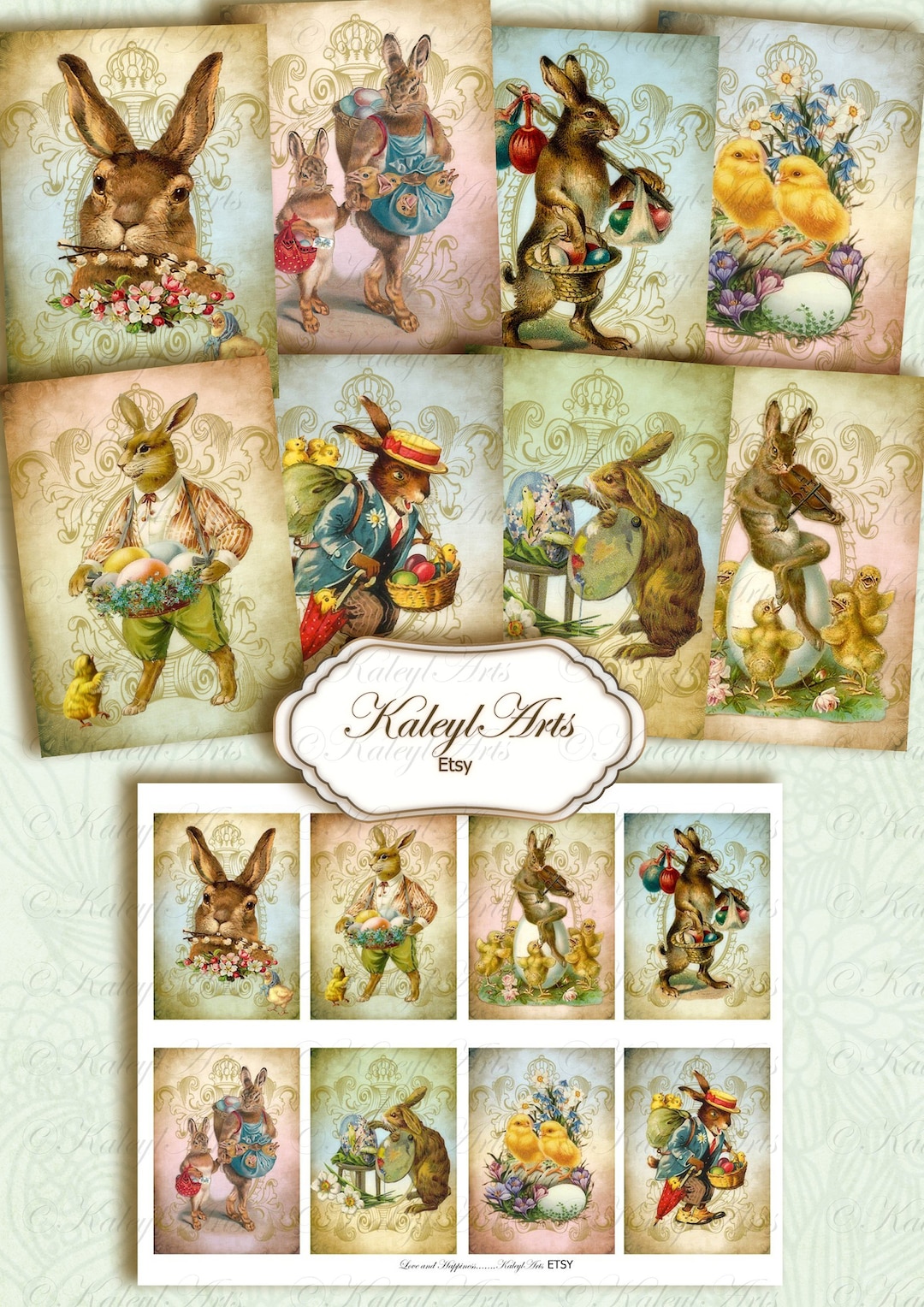 Vintage, Easter Card, Vintage, Victorian, Easter, Postcards, Digital ...