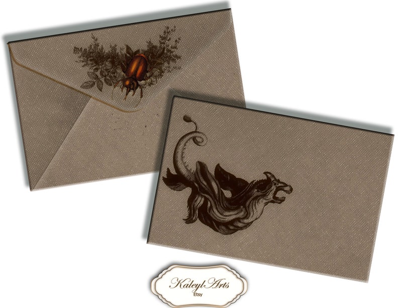 Halloween, Horror, Creepy, Envelope,party, Vintage, Printable ...