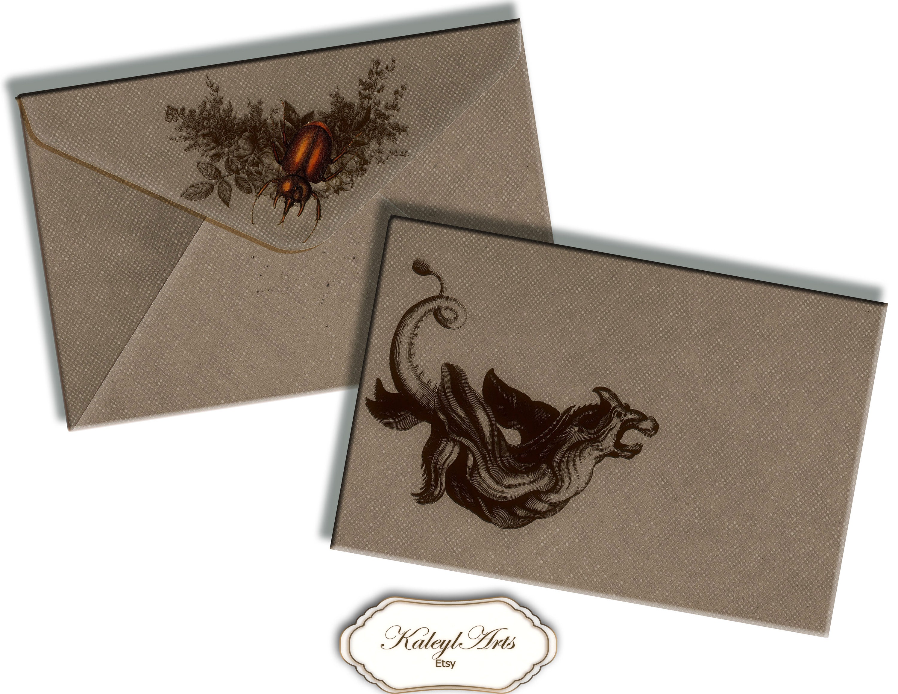Halloween, Horror, Creepy, Envelope,party, Vintage, Printable ...