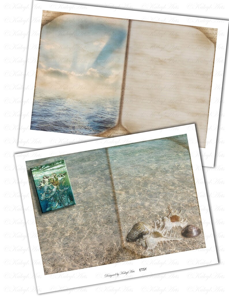 Ocean, Journal, Album, Travel Journal, Foldable, Vintage, Shabby Chic ...