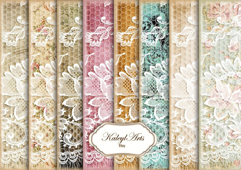 Scrapbook, Paper, Printable Page, Lace, Vintage, Journal, Wrapping ...