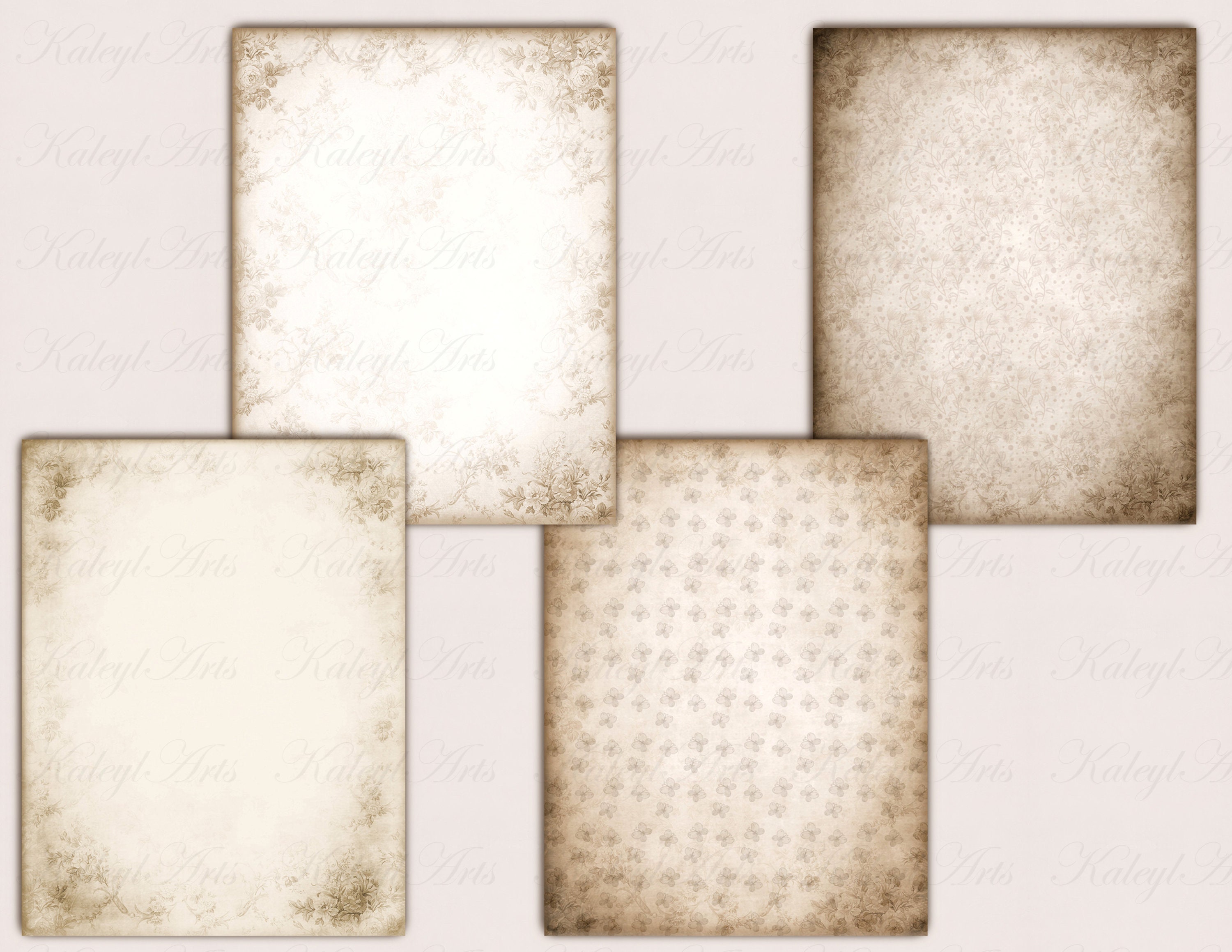 Sepia, Paper, Journal, Pages, Scrapbook,stationery,instant Download ...