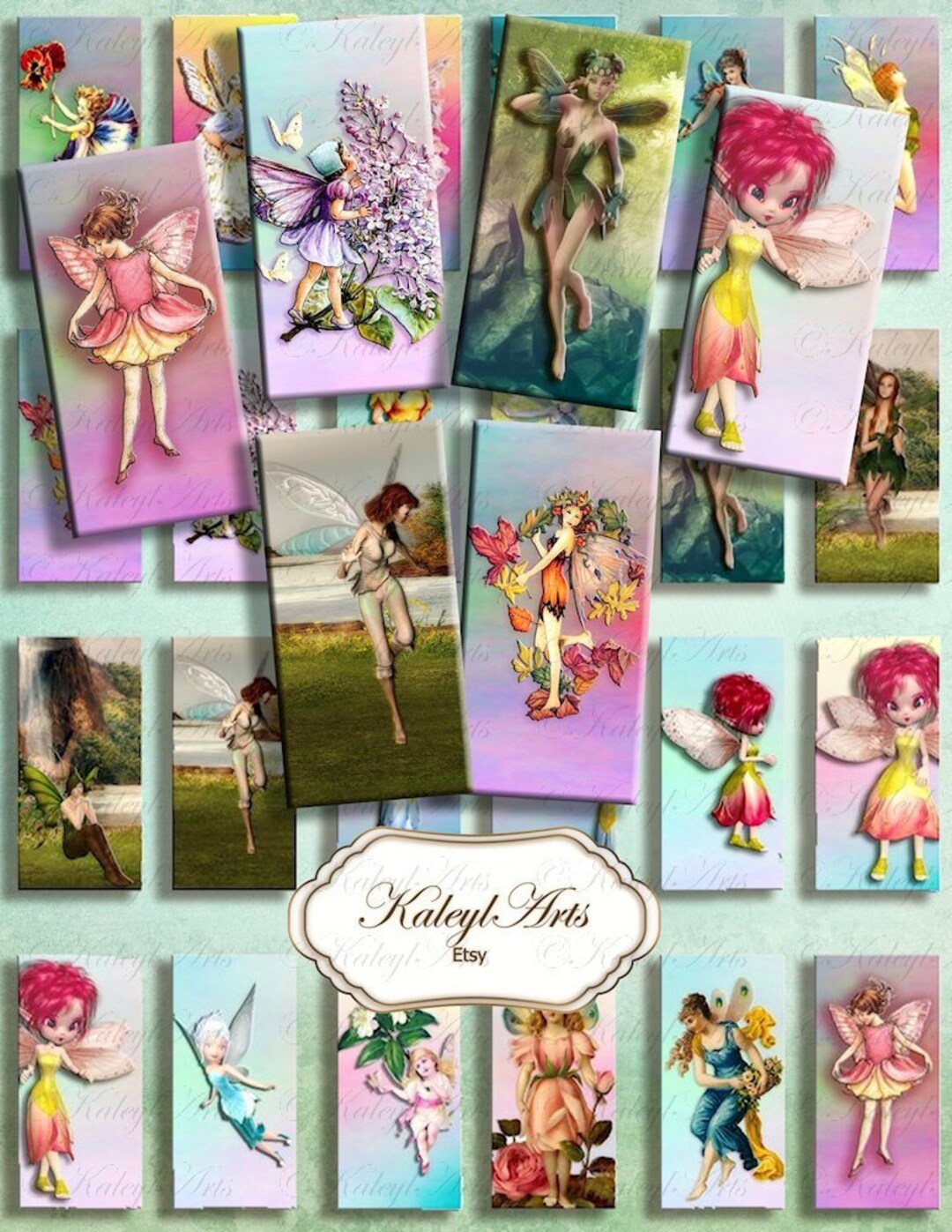 Printable, Fairies, Fairy, Mix, Modern, Vintage ,journal,for Magnets ...