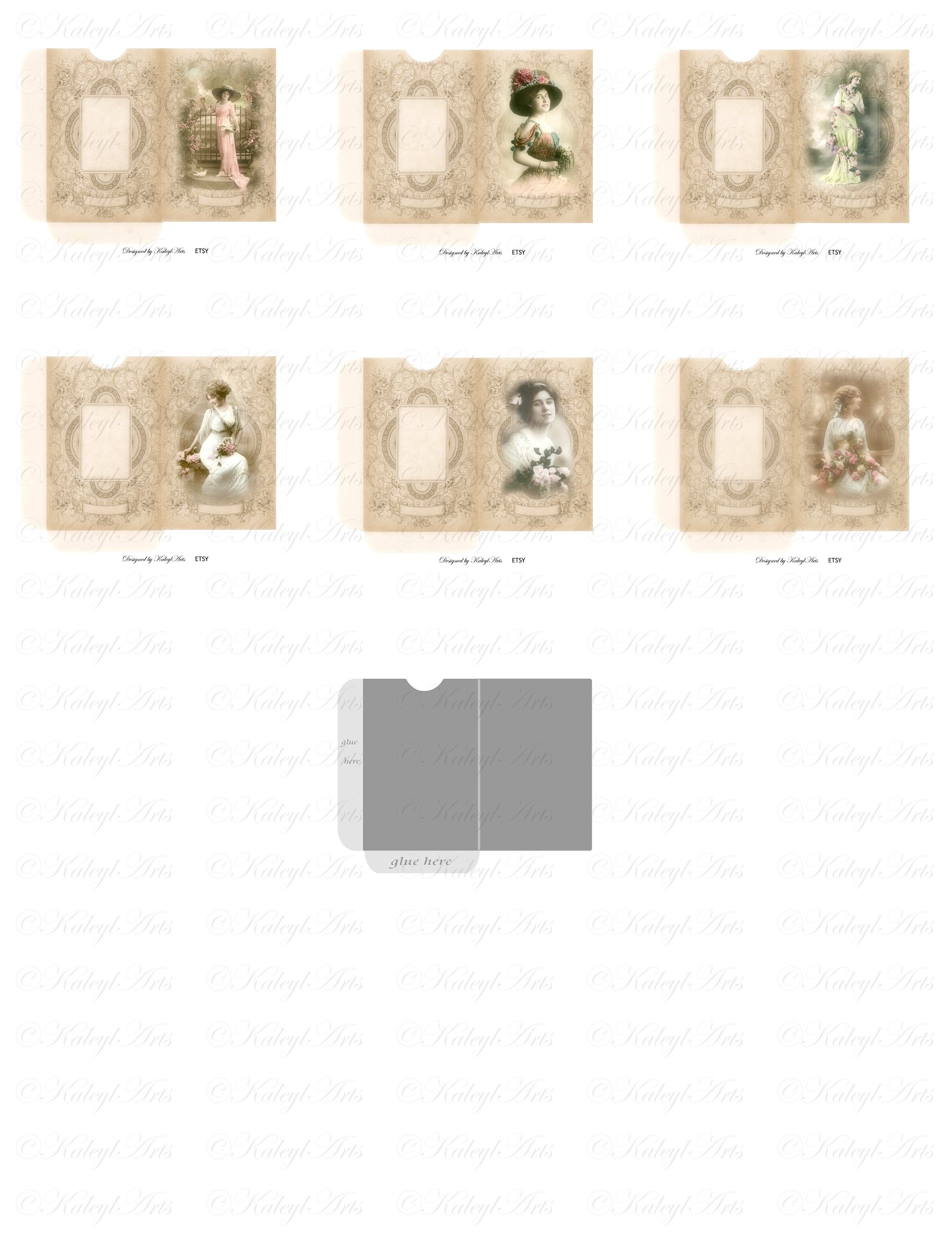Victorian, Ladies, Envelope,journal,envelope,vintage Paper,digital ...