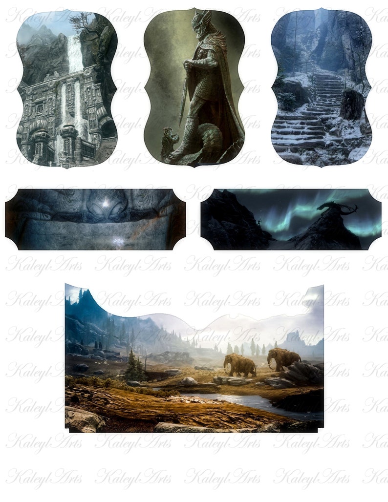 Skyrim, Journal, Pages, Printable, Scrapbook, Diary, Notebook, Dragon ...