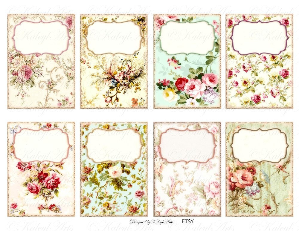 Printable, Vintage, Journal, Invitation, Card, Ephemera, Place Card ...