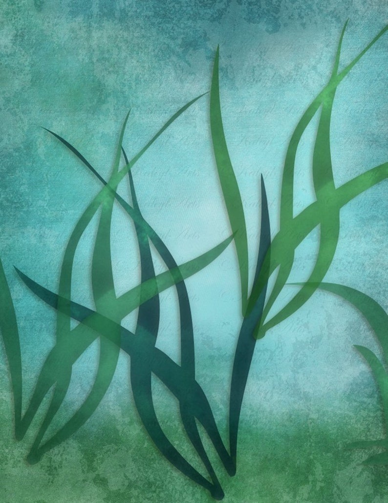 Printable, Underwater, Seagrass, Sea, Decoupage, Scrapbook, Journal ...