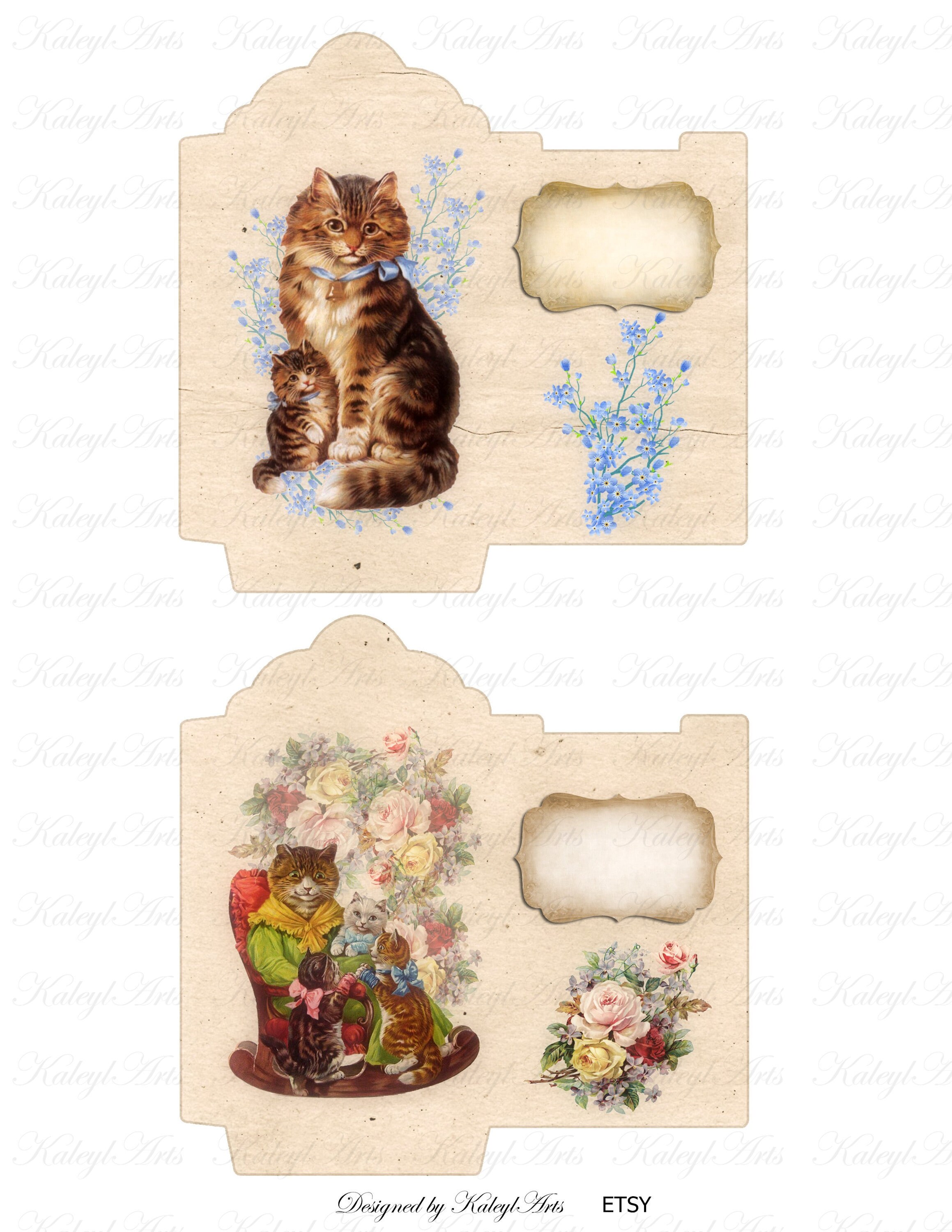 Cat Love, Small Envelopes, Cards, Seed Packet, Journal, Embellishment ...