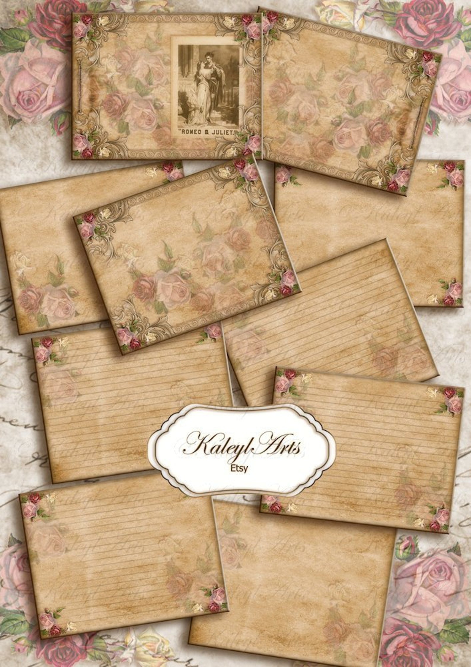 Romeo and Juliet, Scrapbook, Vintage, Album, Printable Templates, Diary ...