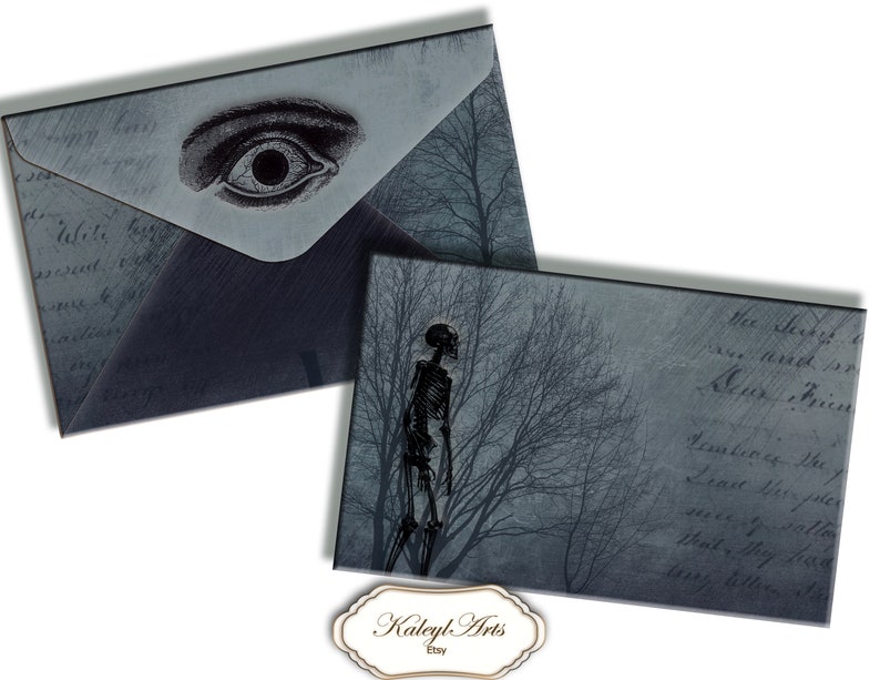 Halloween, Horror, Creepy, Envelope,party, Vintage, Printable ...