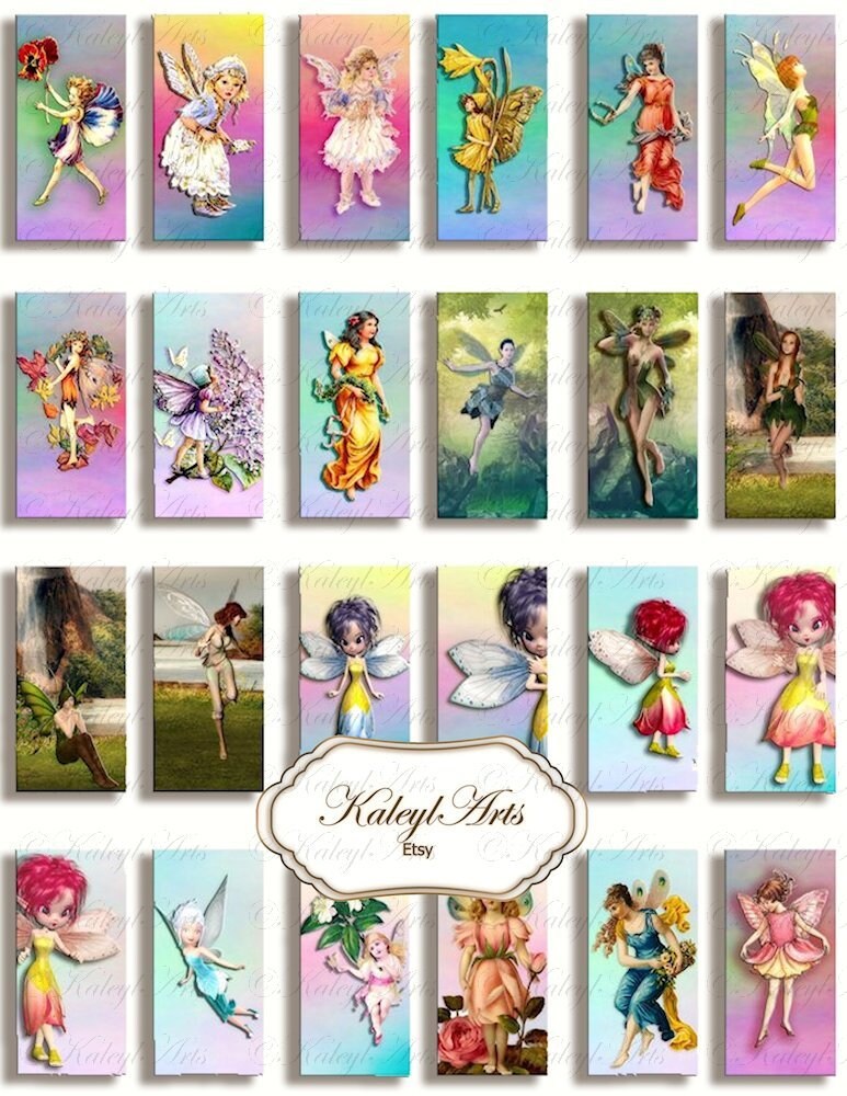 Printable, Fairies, Fairy, Mix, Modern, Vintage ,journal,for Magnets ...