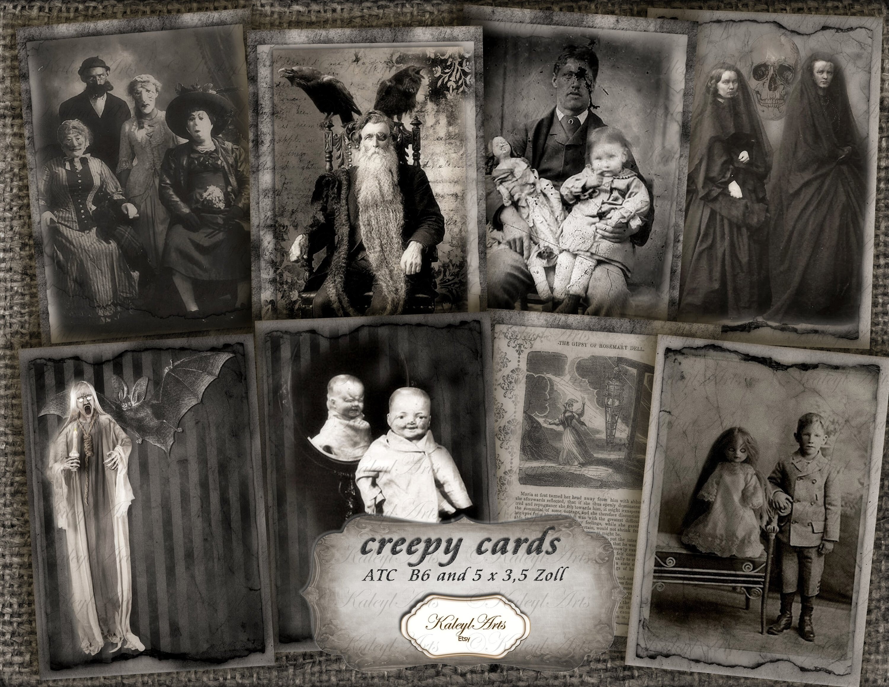 Printable, Cards, Creepy, Halloween, Vintage, Old Photos, Greeting Card ...