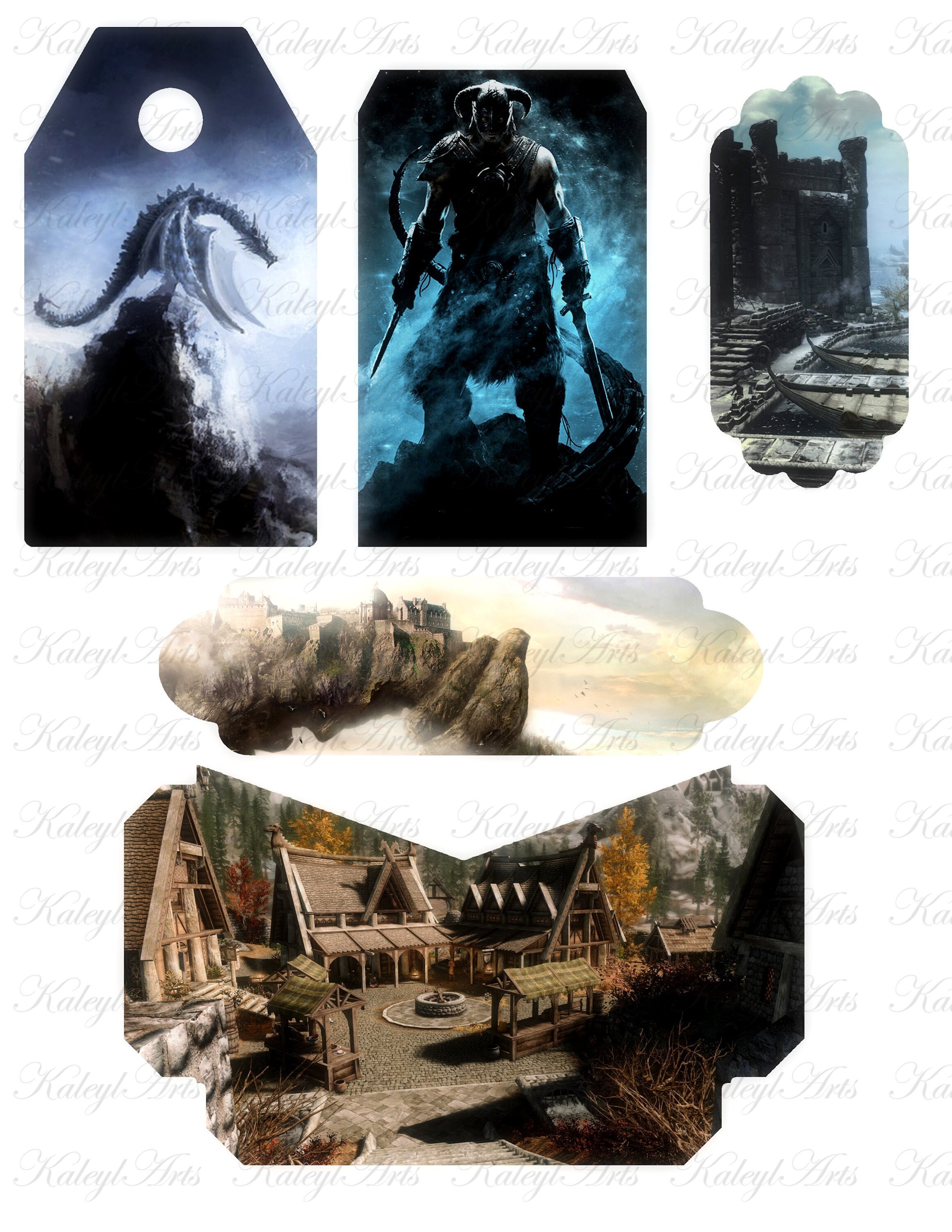 Skyrim, Journal, Pages, Printable, Scrapbook, Diary, Notebook, Dragon ...