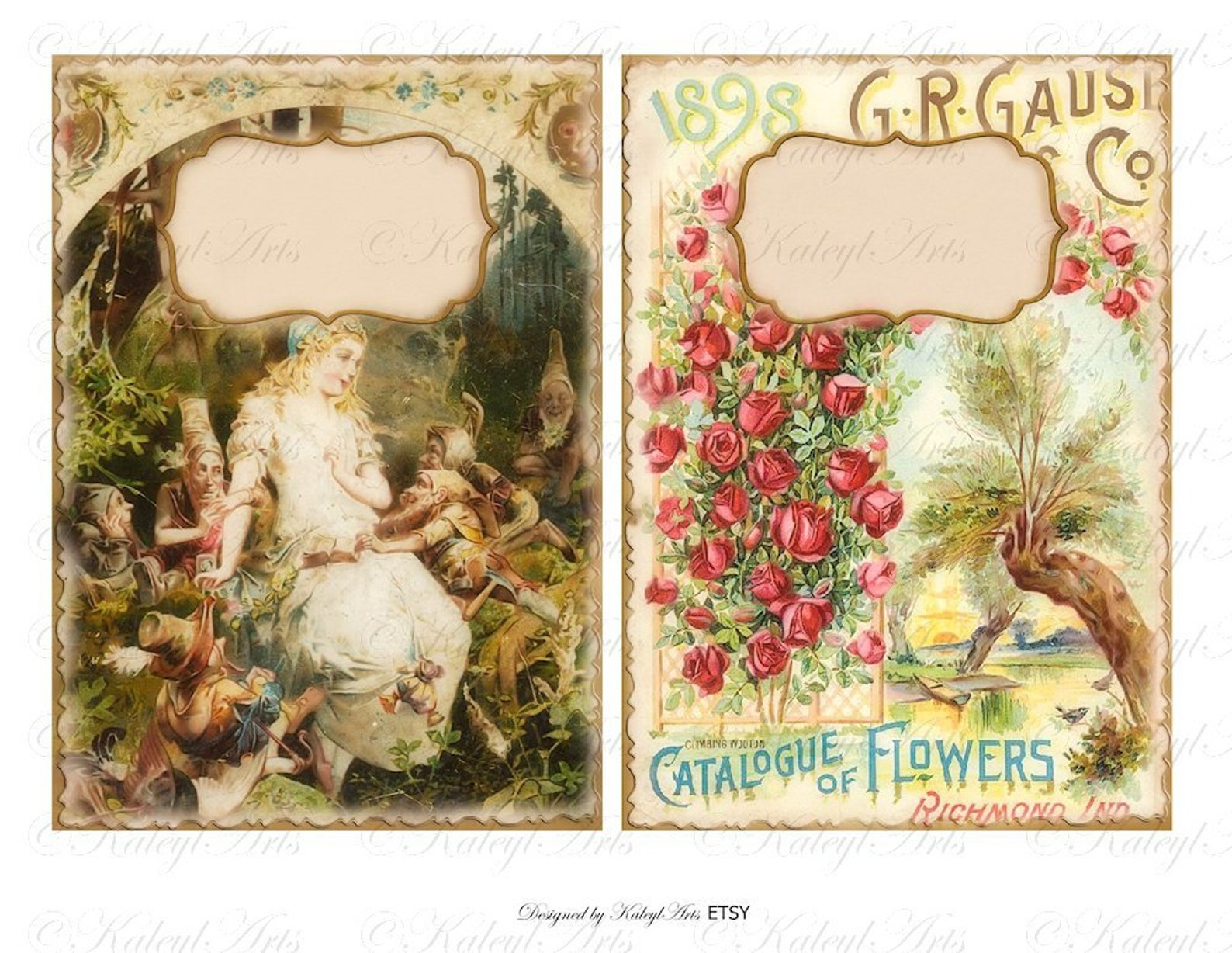 Printable, Old Book, Cards, Vintage, Shabby Chic, Fairytale, Invitation ...