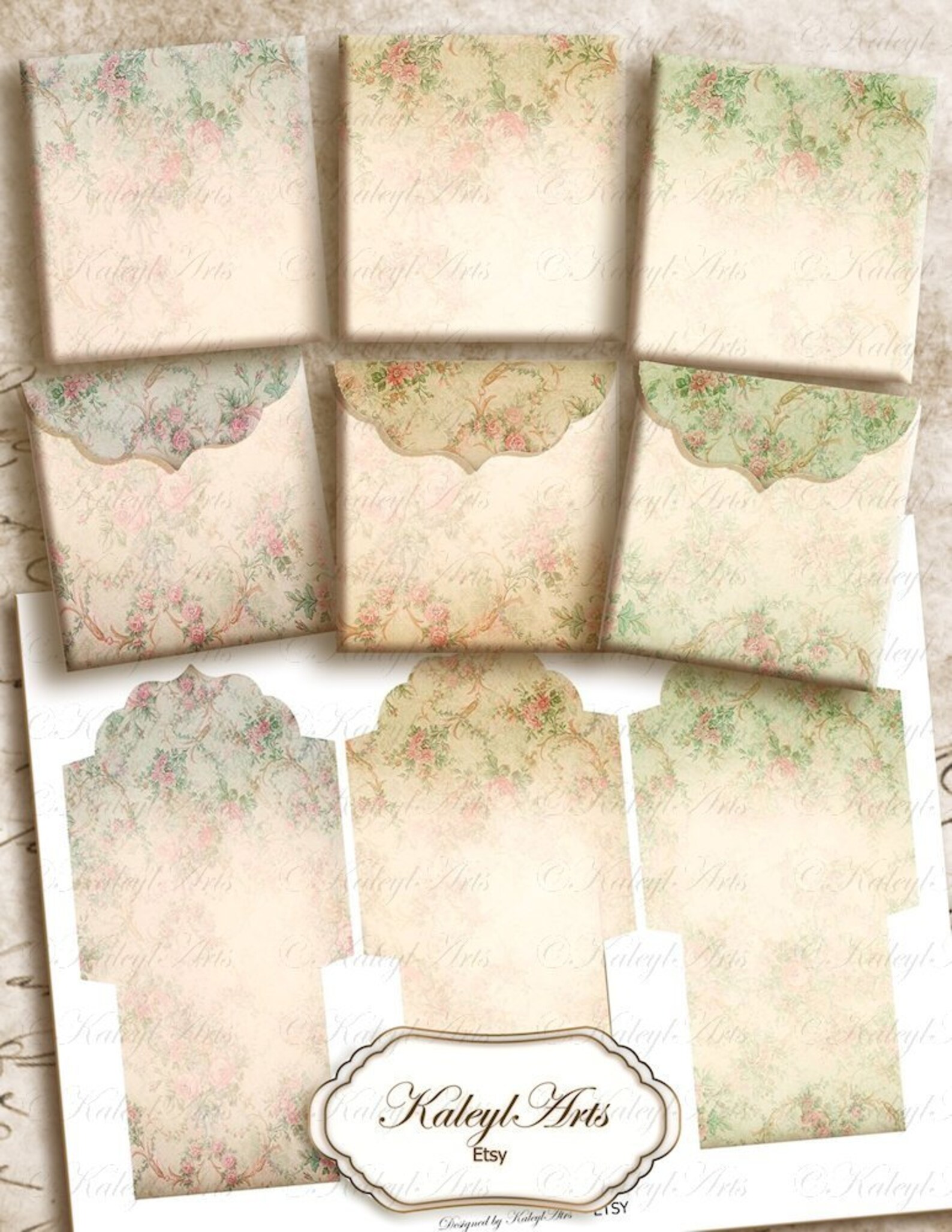 Printable, Romantic, Envelopes, Candy Wrappers, Gift Wrap, Teabags ...