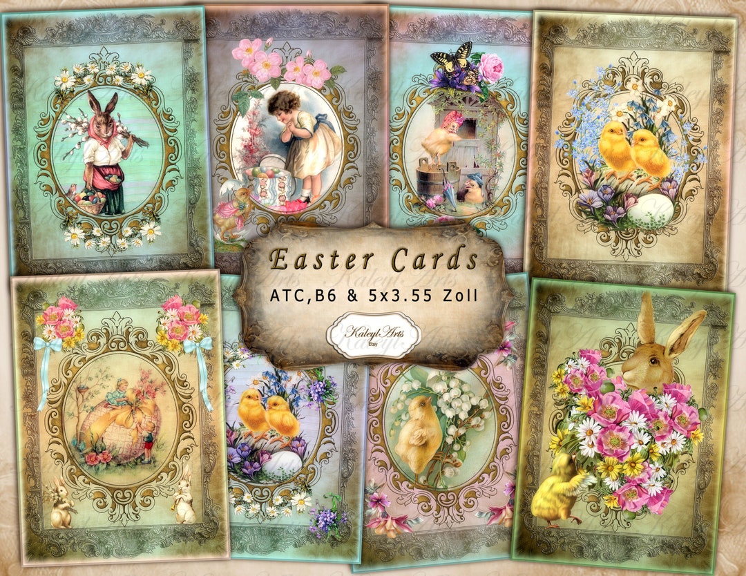 Easter, Card, Vintage, Shabby Chic,nostalgic,scrapbook,cards,card ...