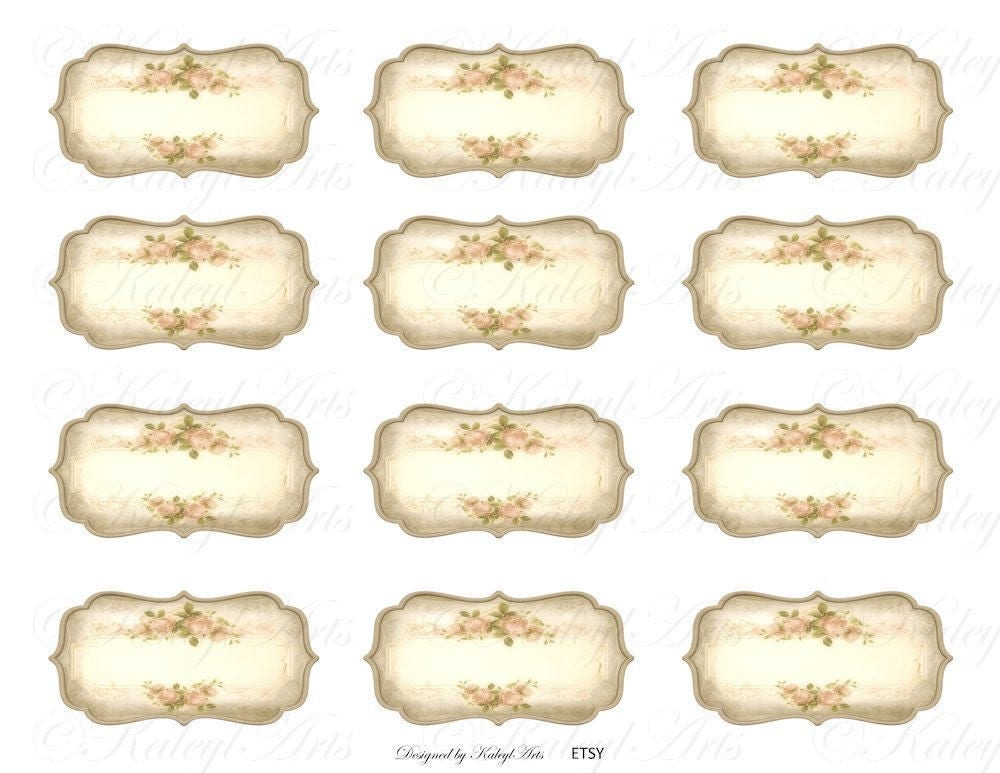 Cosmetics, Labels, Stickers, Storage, Vintage, Pink, Blank Labels ...