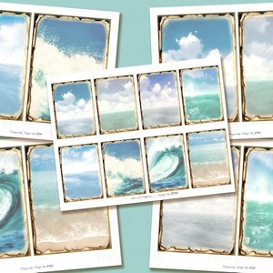 Ocean, Sea, Waves, Printable, Ephemera, Vintage, Atc, B6, Collage ...