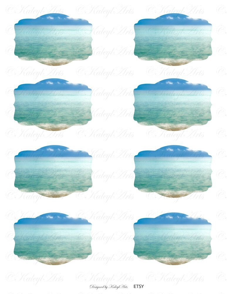 Printable, Ocean, Cosmetics, Labels, Stickers, Storage, Vintage,blank ...