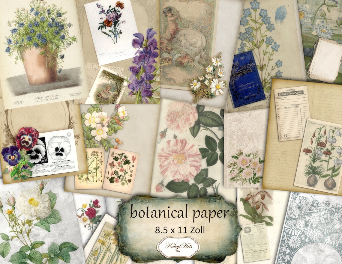 Botany, Journal, Vintage, Nostalgic, Pages, Printable, Download ...