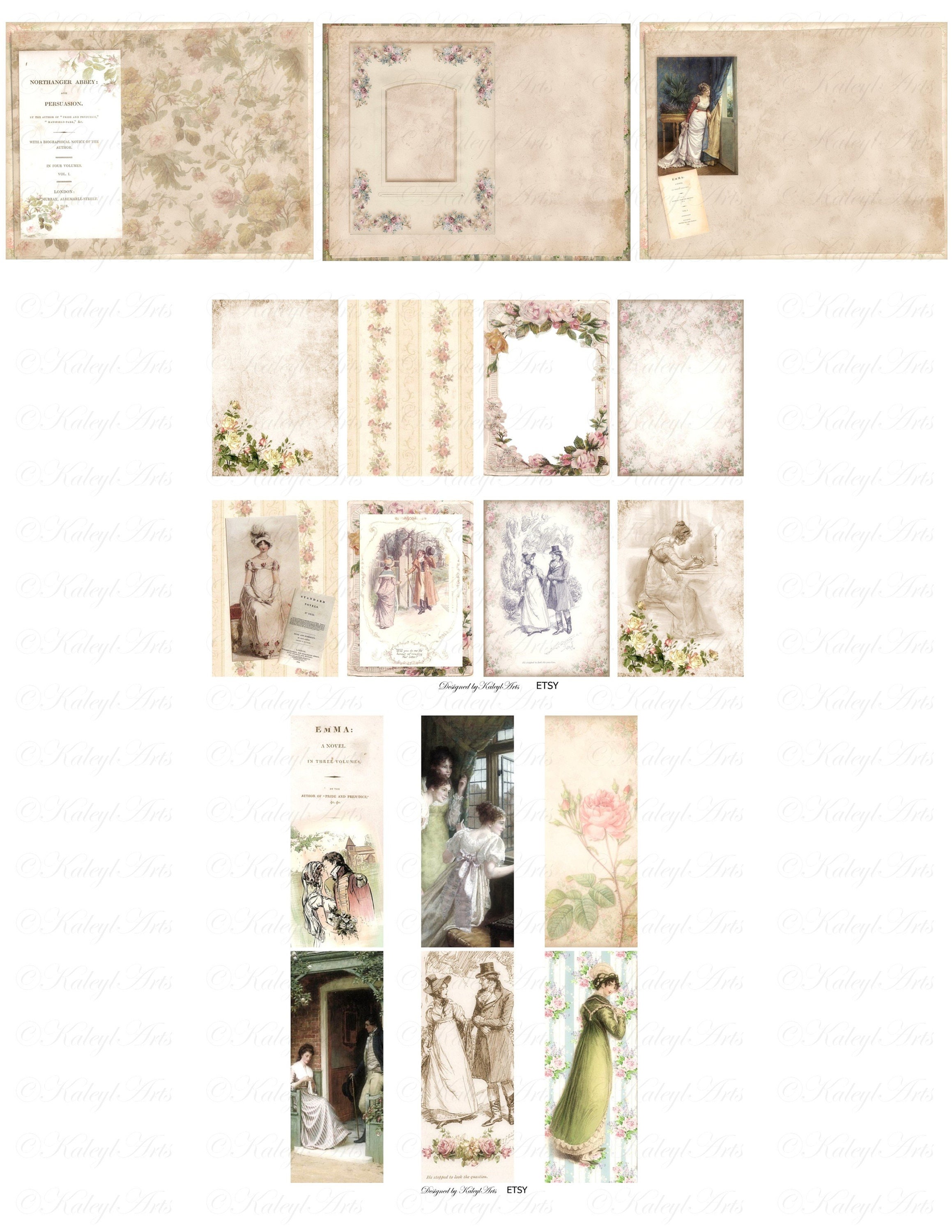Printable Jane Austen Diary Notebook ATC Scrapbook - Etsy