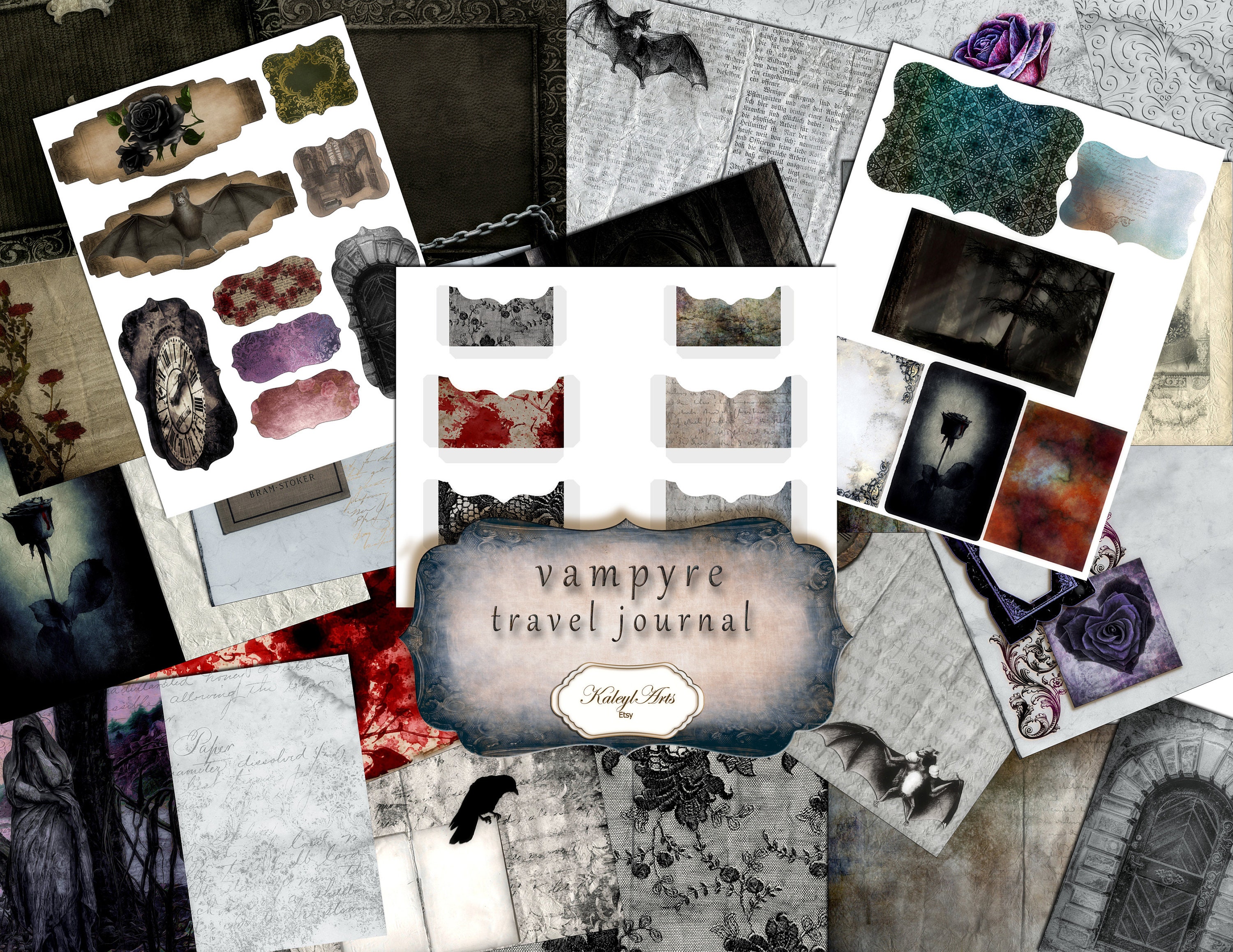 Vampire, Journal ,printable ,book of Shadows ,grimoire ,mystical ...