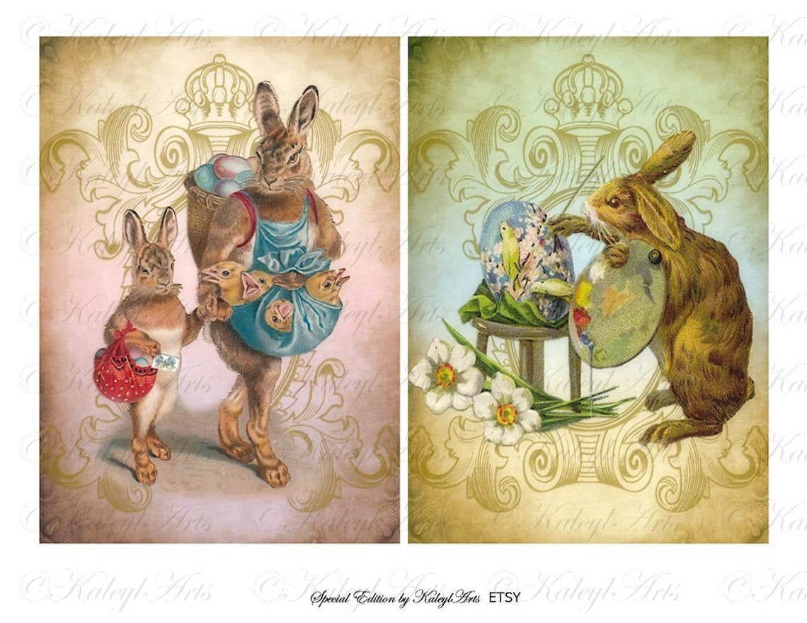 Vintage Easter Card Vintage Victorian Easter Postcards - Etsy Canada