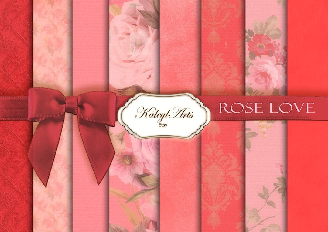 Stationery, Scrapbook Paper, Printable, Template, Roses, Red,journal ...