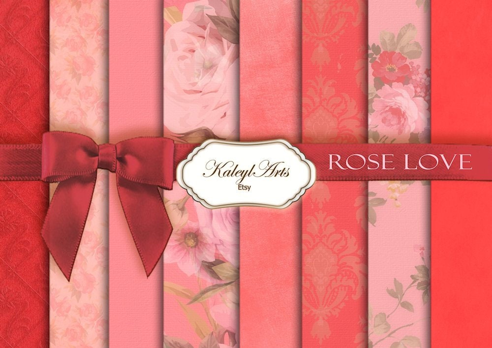 Stationery, Scrapbook Paper, Printable, Template, Roses, Red,journal ...
