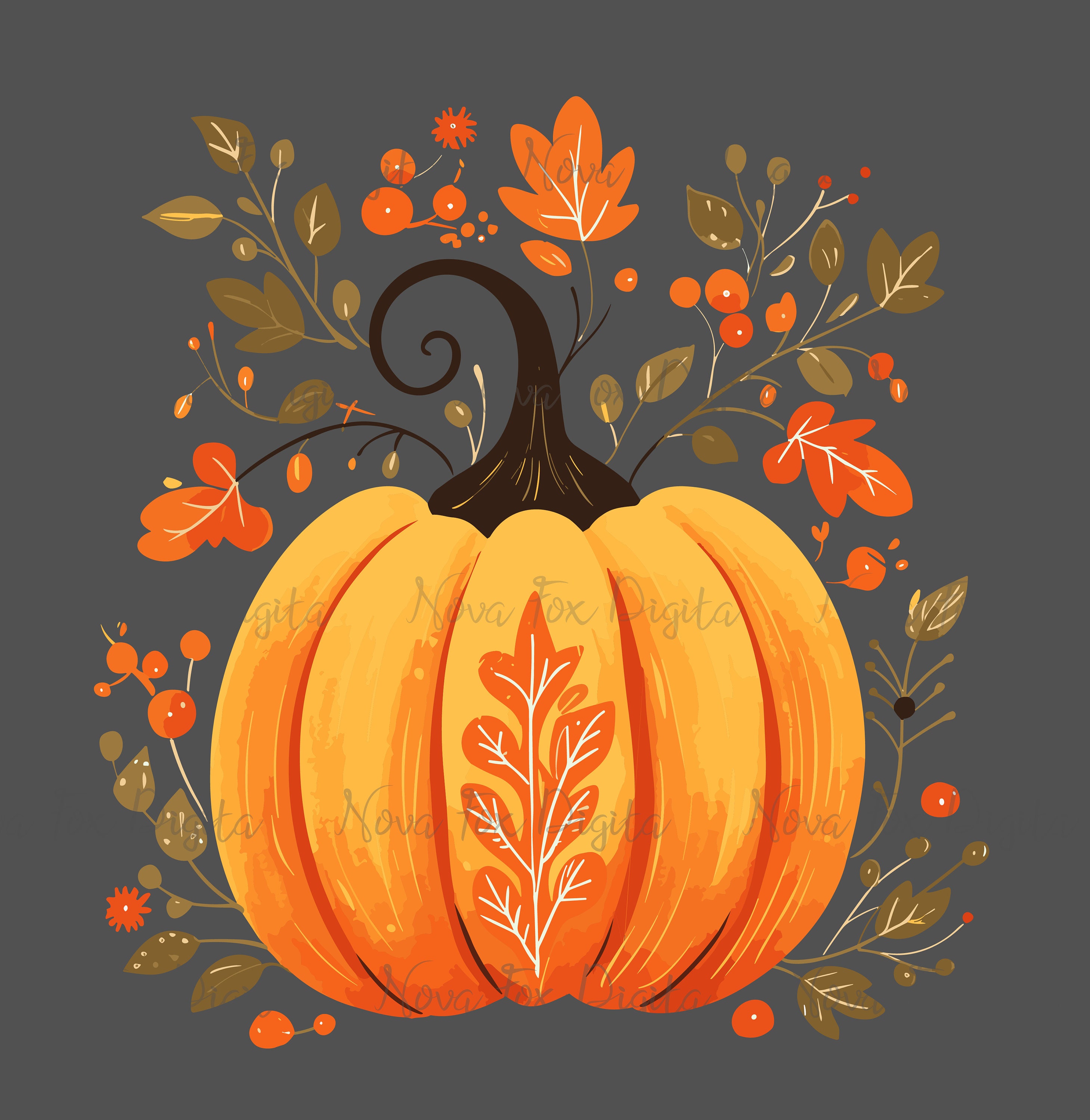 Fall Pumpkin PNG, SVG, JPG Digital Download - Great for Sublimation ...