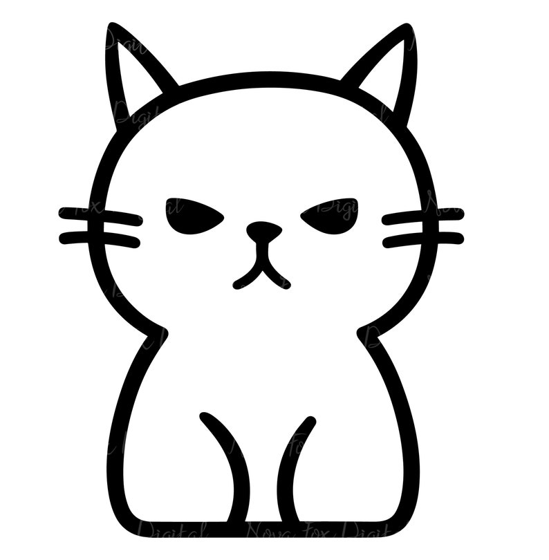 Angry Cat PNG, SVG, JPG Digital Download - Great for Cricut Design, Cut ...