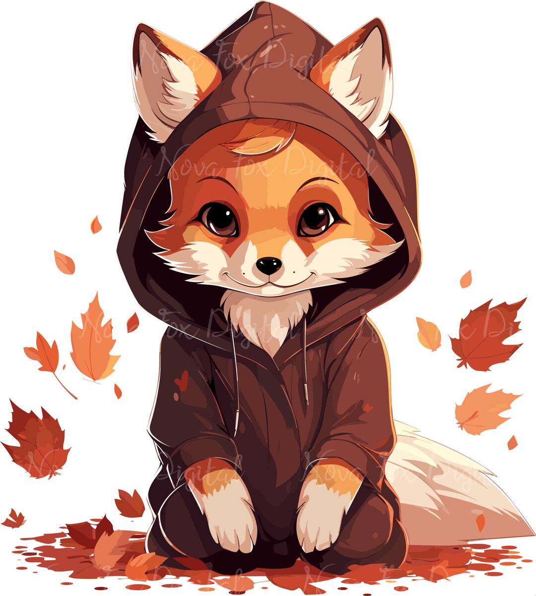 Cute Fall Fox PNG, SVG, JPG Digital Download - Great for Sublimation ...