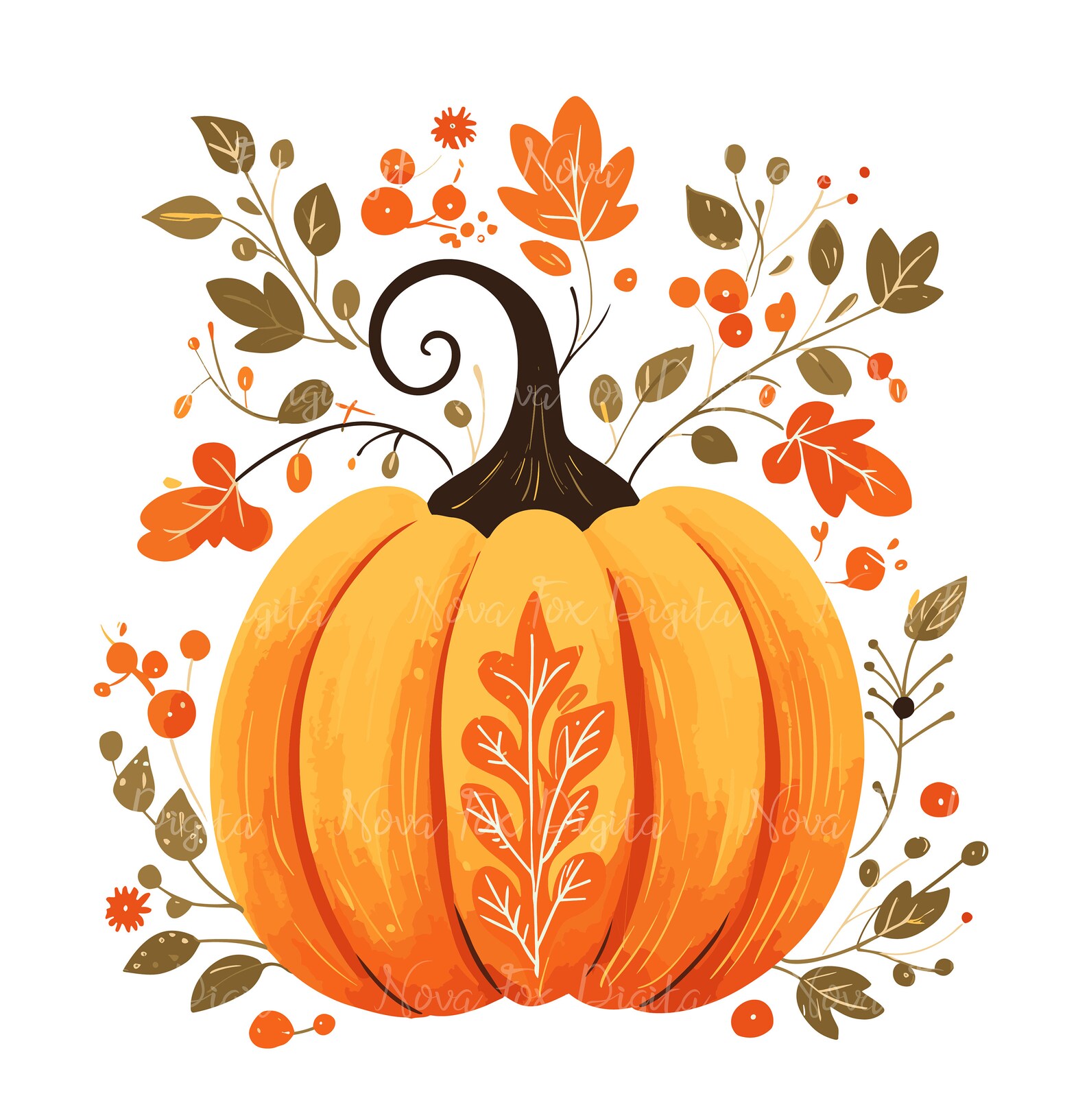 Fall Pumpkin PNG, SVG, JPG Digital Download - Great for Sublimation ...