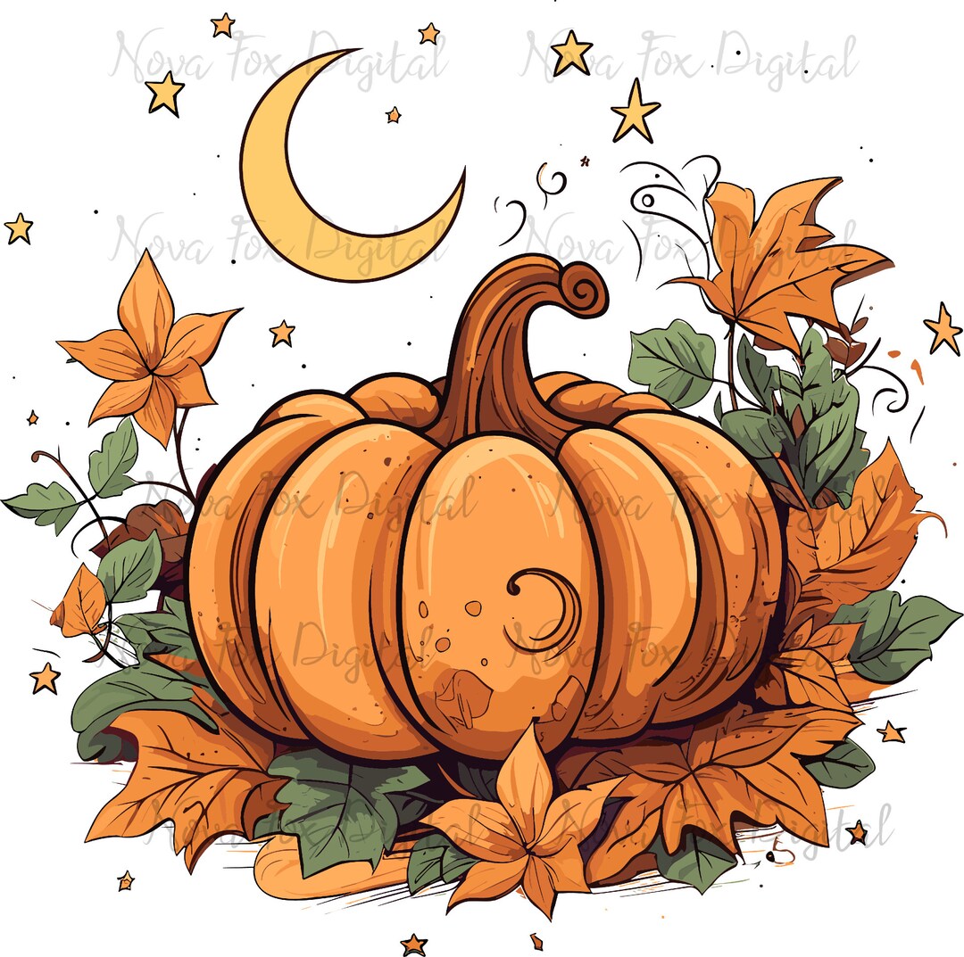 Fall Pumpkin PNG, SVG, JPG Digital Download - Great for Sublimation and ...