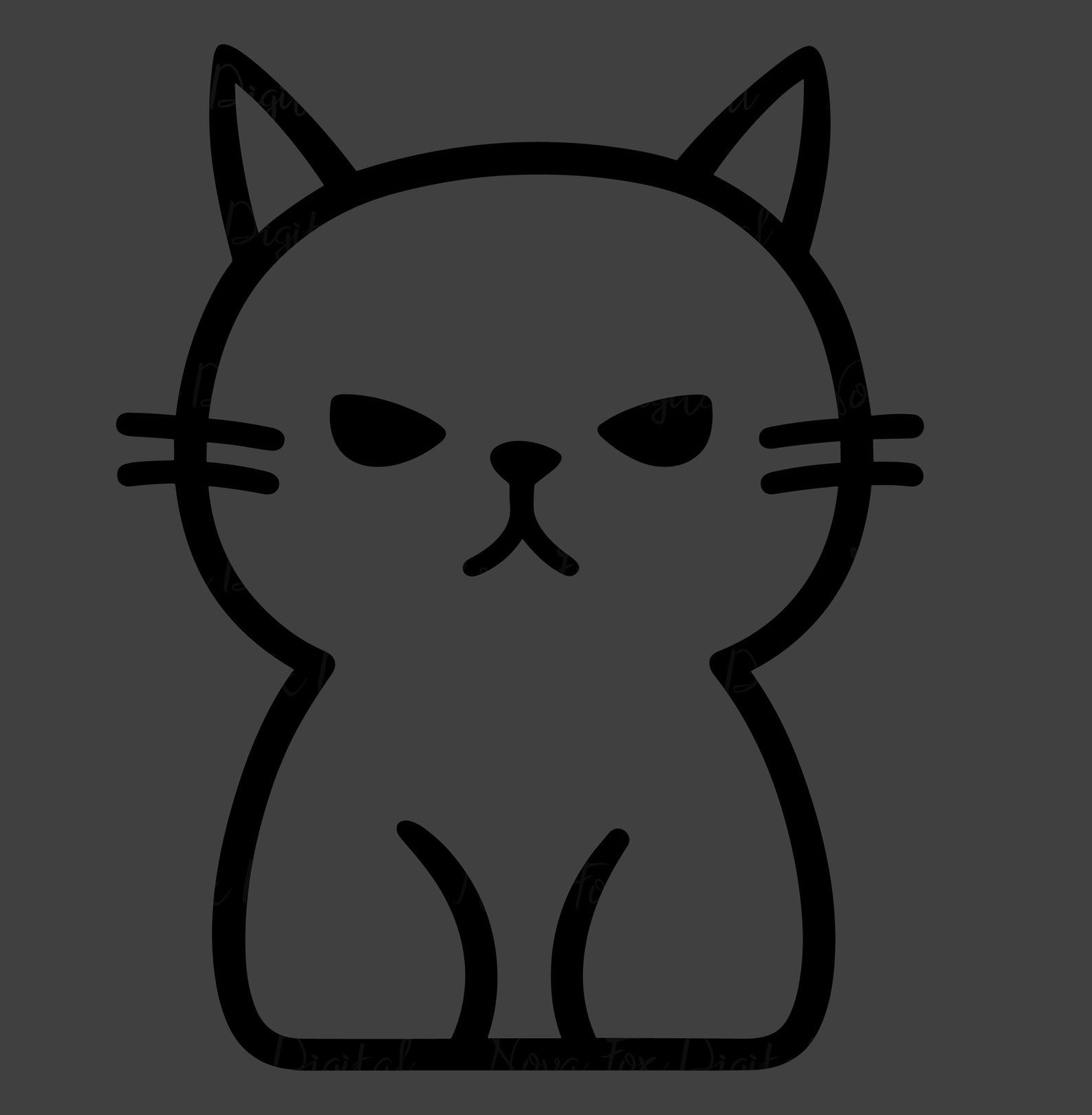 Angry Cat PNG, SVG, JPG Digital Download - Great for Cricut Design, Cut ...
