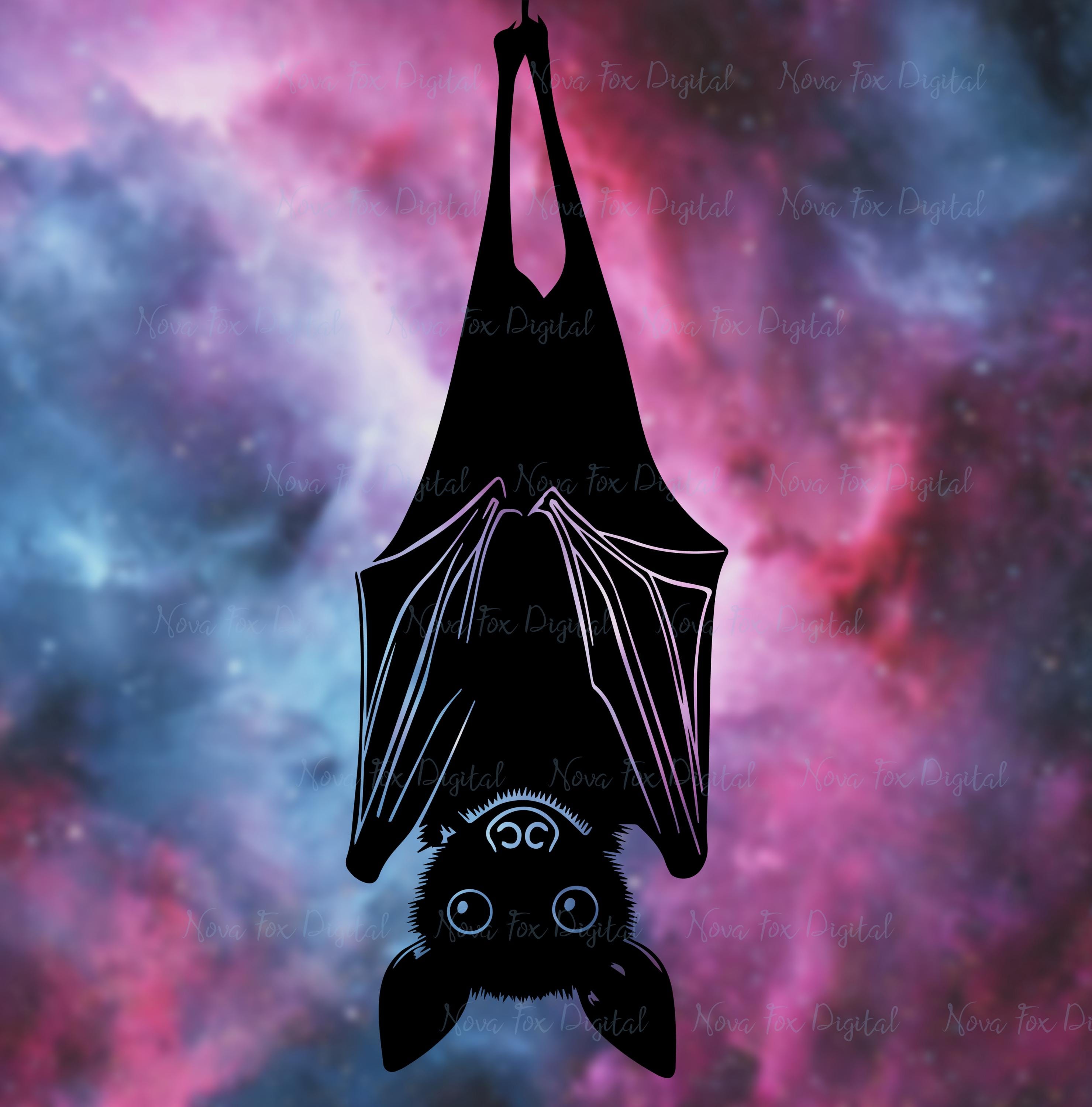 Hanging Bat Clipart: SVG PNG JPG (digital Download) - Etsy