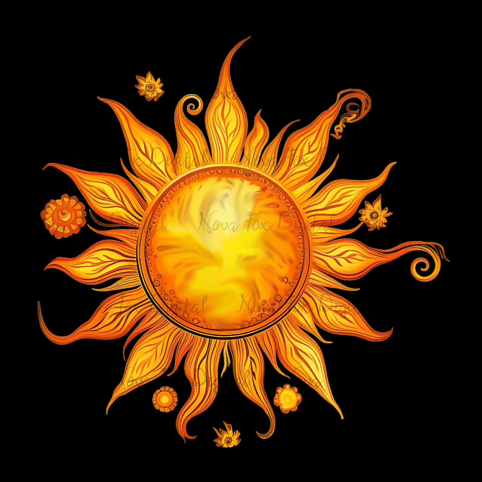 Celestial Sun PNG, SVG, JPG Digital Download - Great for Sublimation ...
