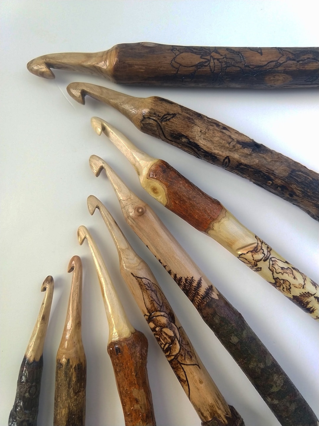 Set of 3 Hand-carved Crochet Hooks - Etsy