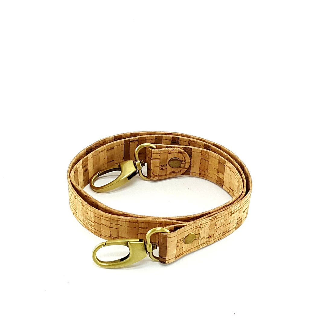 2,5 Cm Striped Natural Cork Strap C9 for Bags / Leather Handle With ...