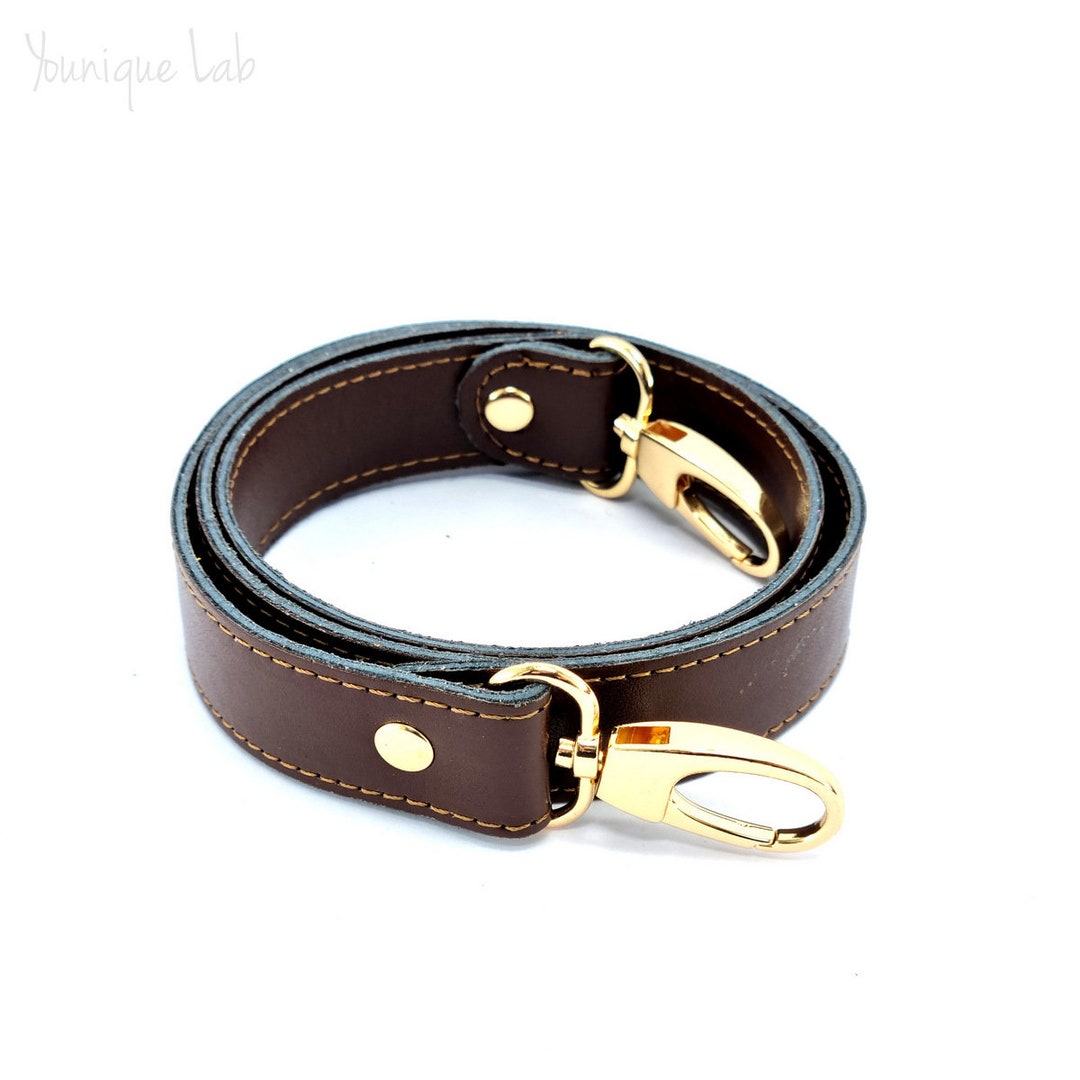 Dark Brown Eco Leather Bag Strap With Hooks, Purse Handle - Etsy