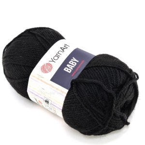 Black Baby Yarn From Yarn Art for Baby Knitwear and All Kinds of ...