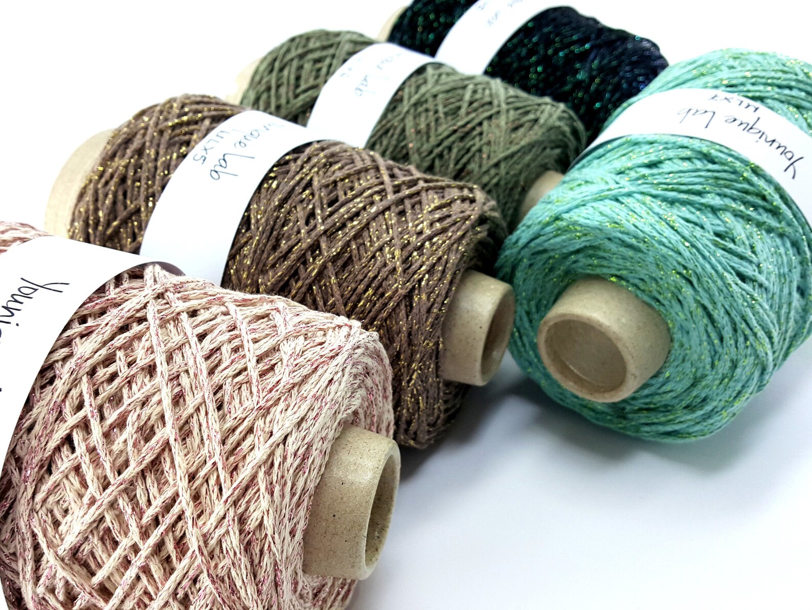 Beige Cotton Yarn With Gold Lurex for Bags Macrame Amigurumi - Etsy