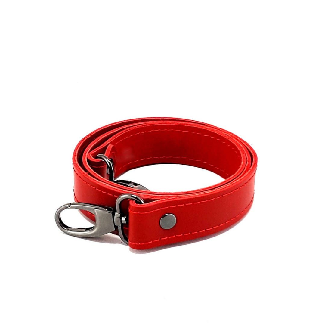 Red Leather Bag Strap With Hooks, Replacement Purse Handle - Etsy