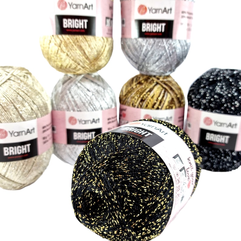 Bright Yarn Art Beige With Gold Lurex Cloth Yarn Ideal for Crocher ...