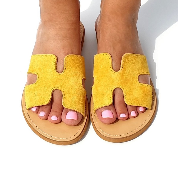 Yellow Sandals - Etsy
