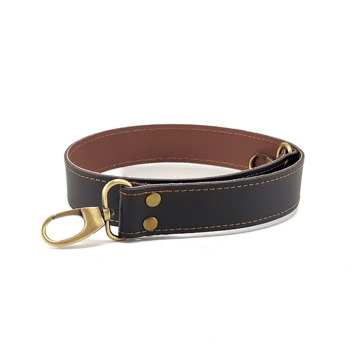 3 Cm/ 1.18 Inches Genuine Dark Brown Leather Straps With | Etsy