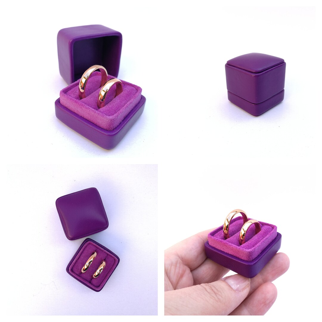 Wedding Ring Box Jewelry Box Double Ring Box Engagement Wedding ...